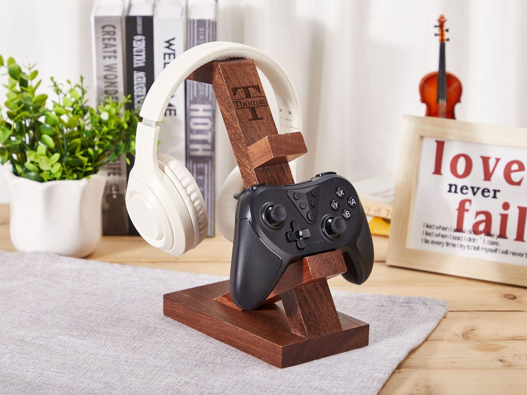 Personalized Wooden Controller Stand Engraved Pc Gamer Gift Holder Xbox ...