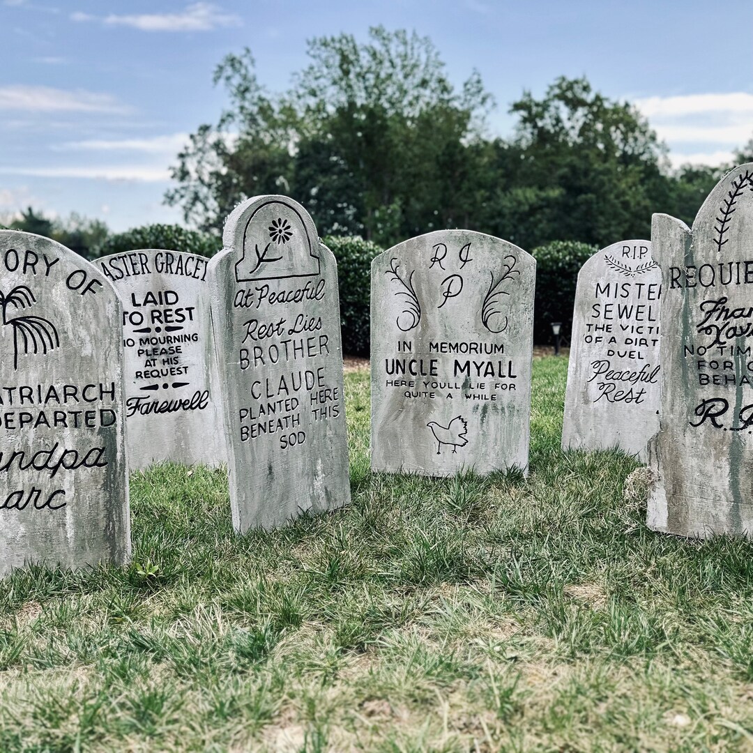 6 Halloween Tombstones - You Pick! - Etsy