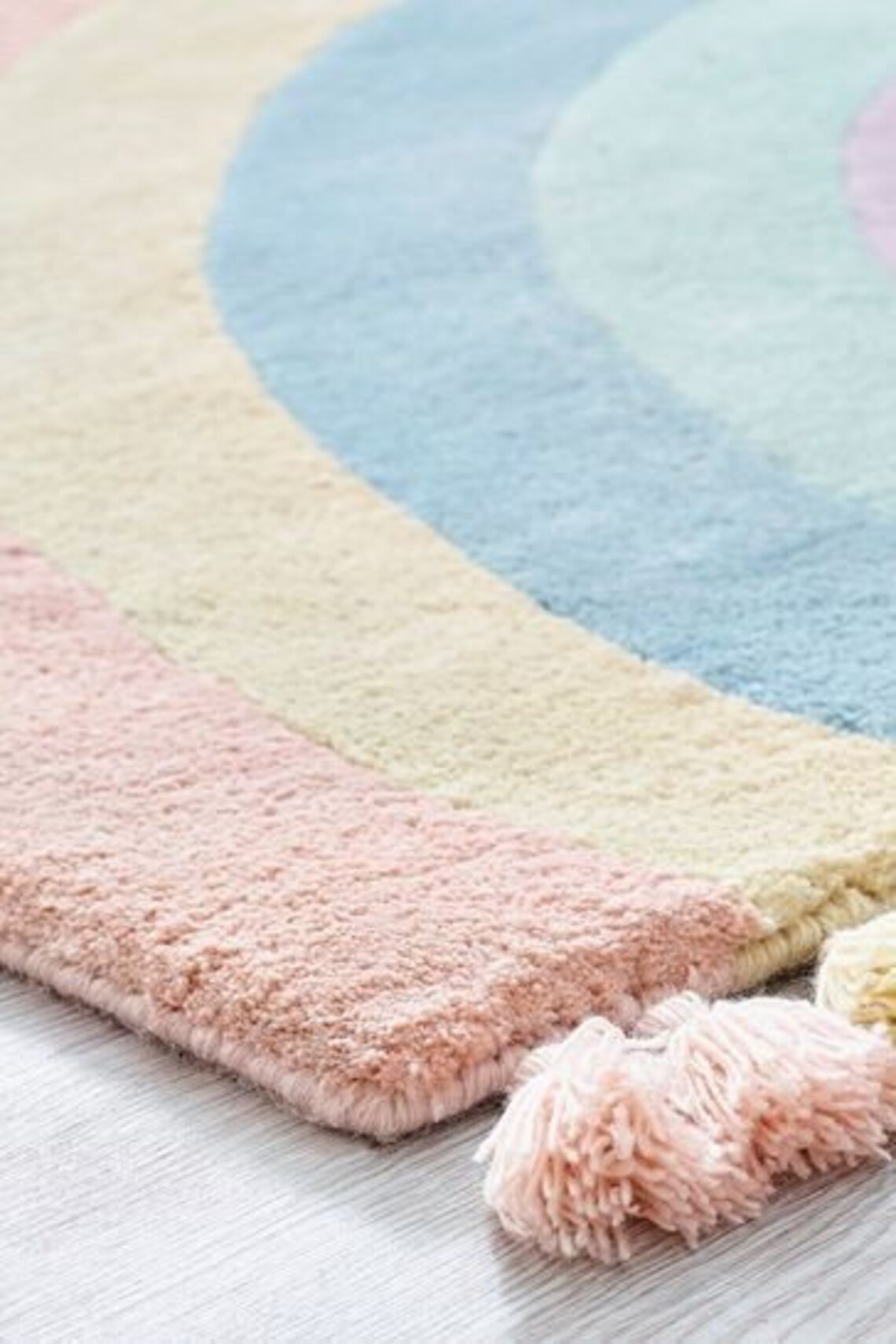 Pastel Rainbow Rug ,kids Rug , Modern Rug , Tufted Rug , for Bedroom ...