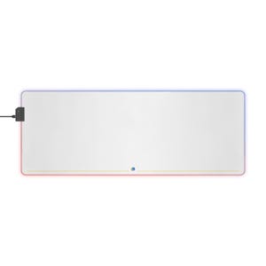 White Extra Large LED Gaming Mouse Pad, Stylish RGB Desk Mat for Office ...
