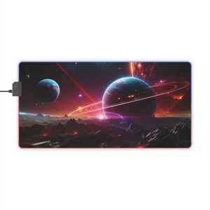Starfield Galaxy LED Gaming Mouse Pad, XXL Deskmat, Sci-fi, Gamer Gift ...