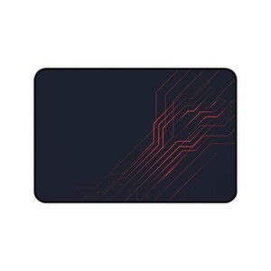 Modern and Tech-inspired Black Gaming Mousepad With Red Highlights ...