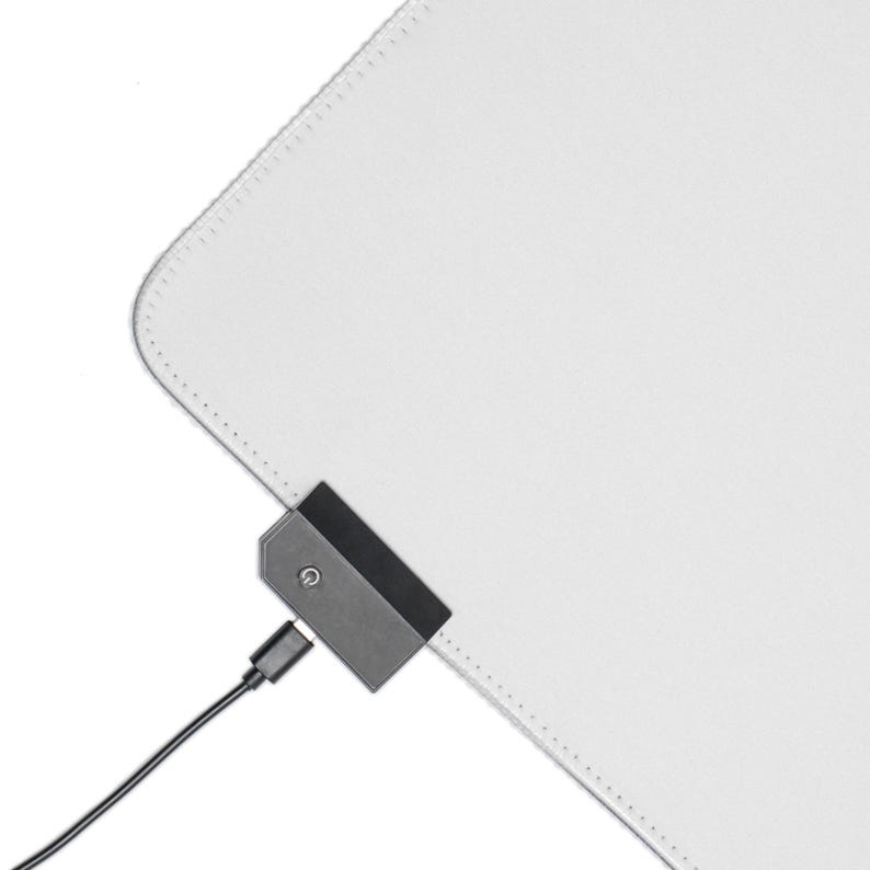 White Extra Large LED Gaming Mouse Pad, Stylish RGB Desk Mat for Office ...