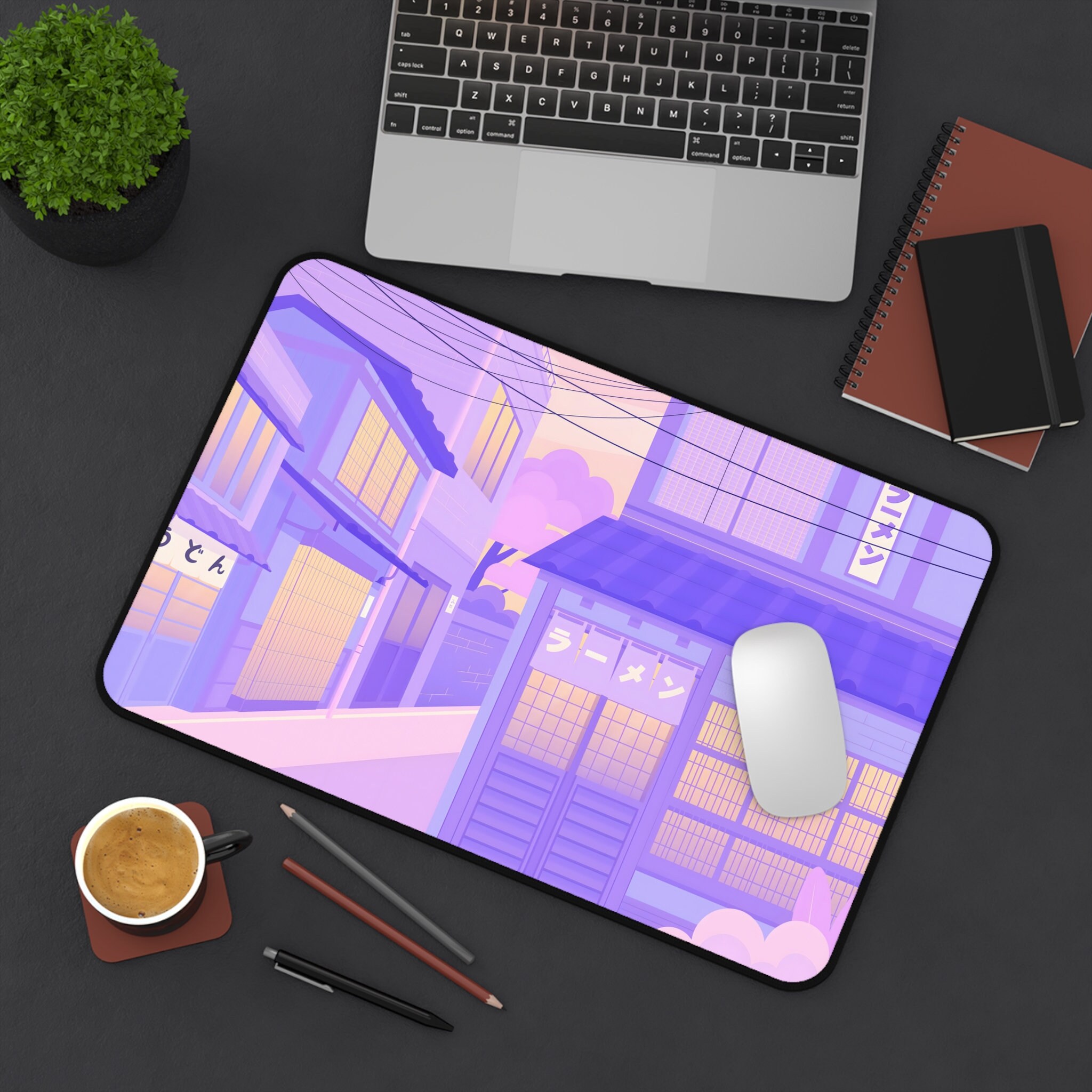 Vaporwave Retro Japanese Gaming Mousepad Anime Tokyo Style - Etsy