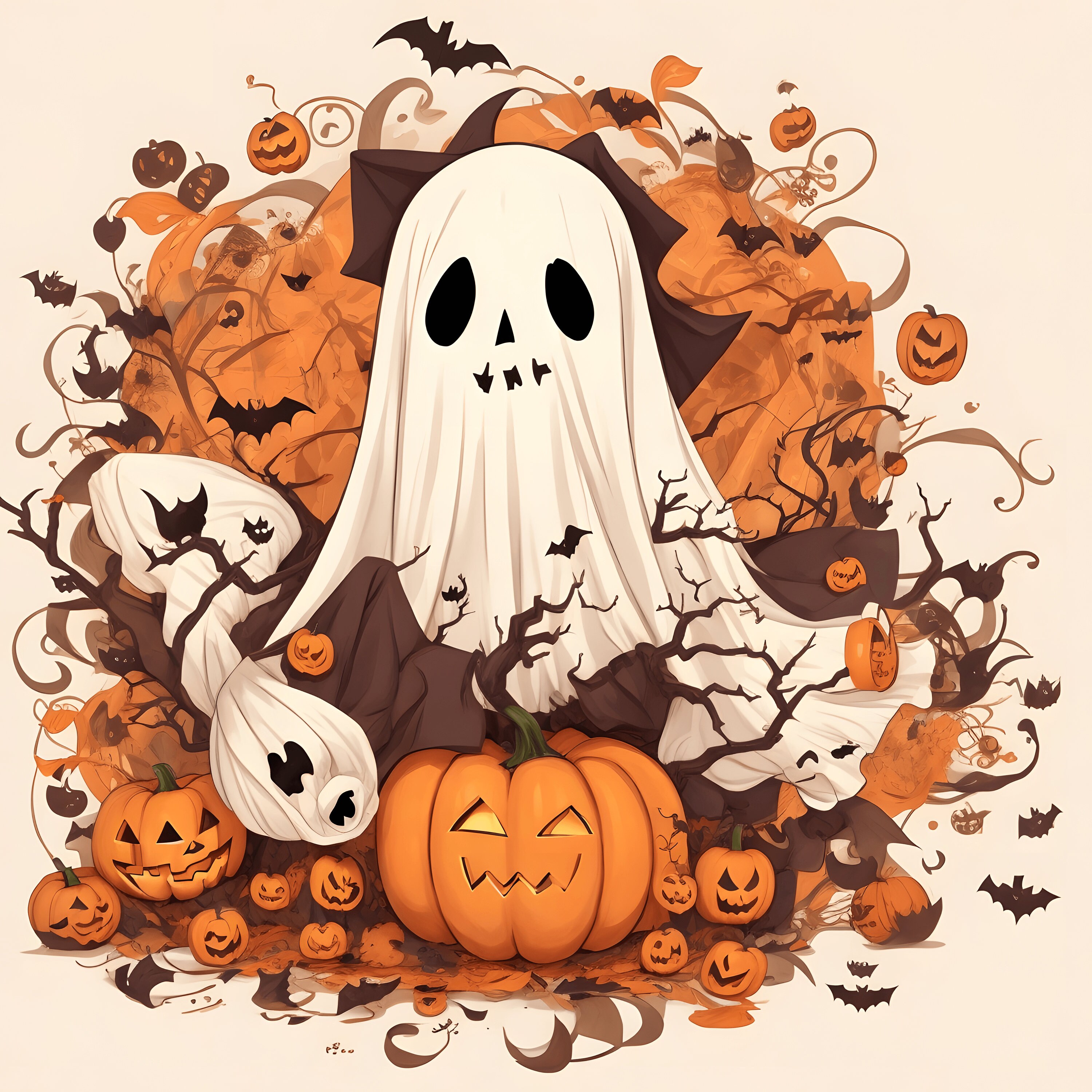 Halloween PNG Spooky Ghost Autumn Fall Instant Download - Etsy