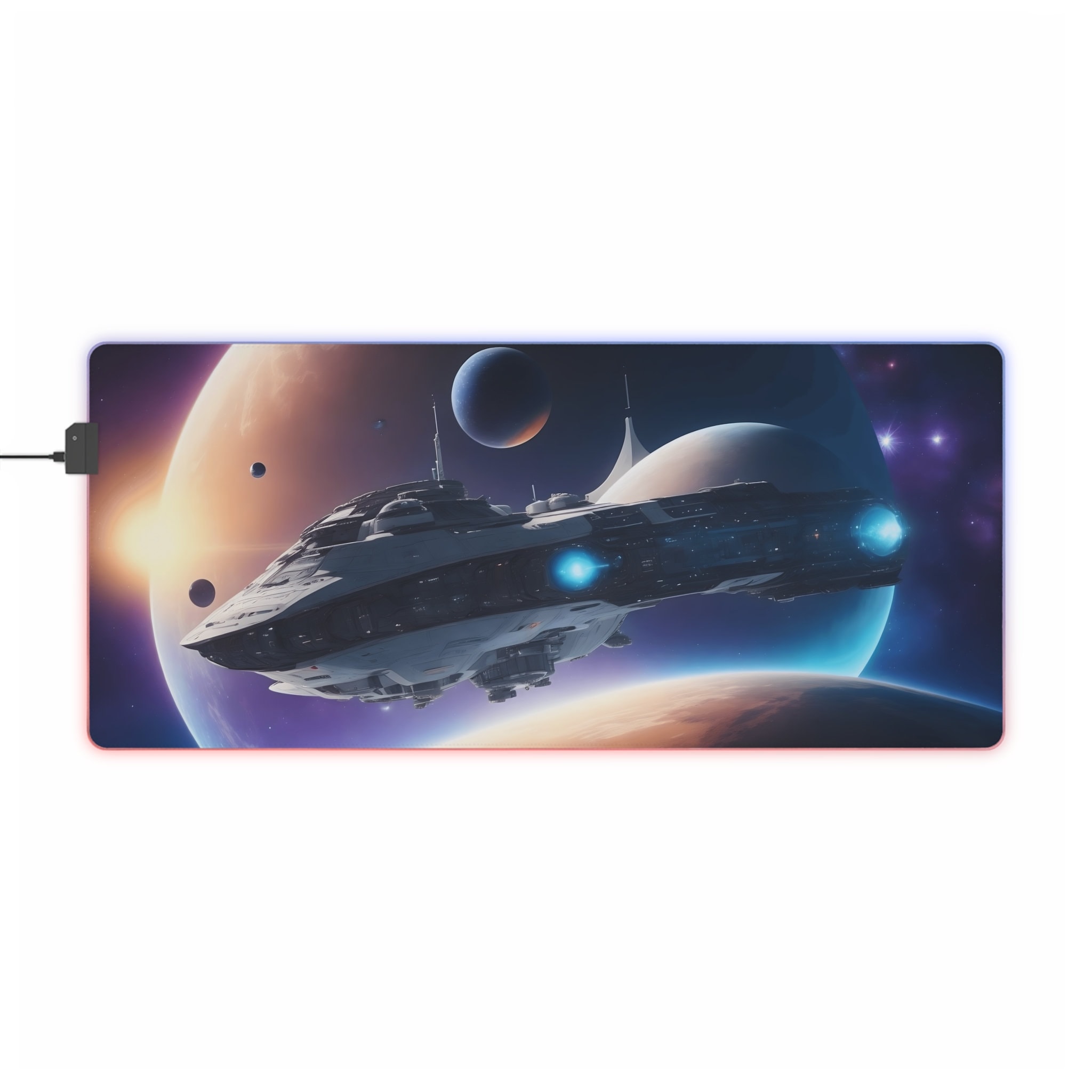 Starfield Spacecruiser LED Gaming Mouse Pad XXL Gaming Desk - Etsy