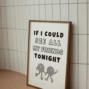 LCD Soundsystem 'all My Friends' Lyrics Wall Print Indie Sleaze Music ...