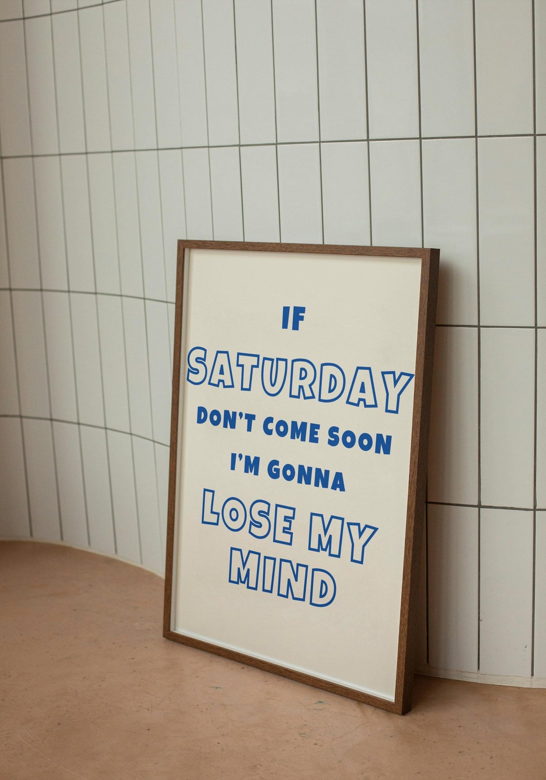 Sam Fender 'saturday' Lyric Wall Print | Indie Rock Music Poster Art ...