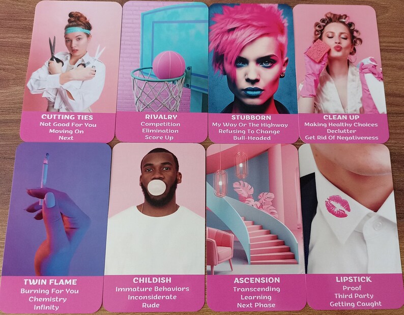 110 Cards/pink of Love Oracle Deck - Etsy