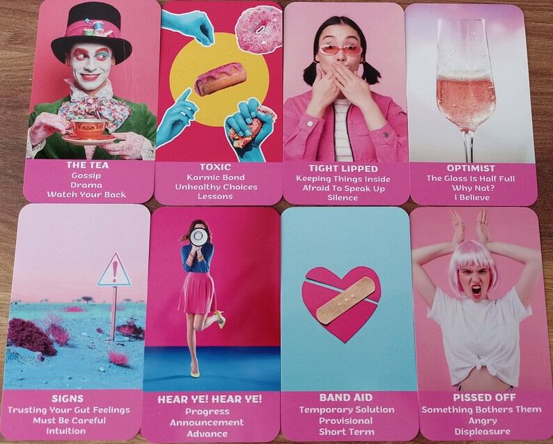 110 Cards/pink of Love Oracle Deck - Etsy