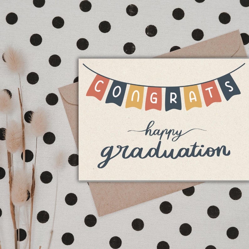 Minimalist Printable Graduation Cards, Congratulations Graduation ...