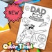 Happy Father's Day Coloring Greeting, Printable Coloring Family ...