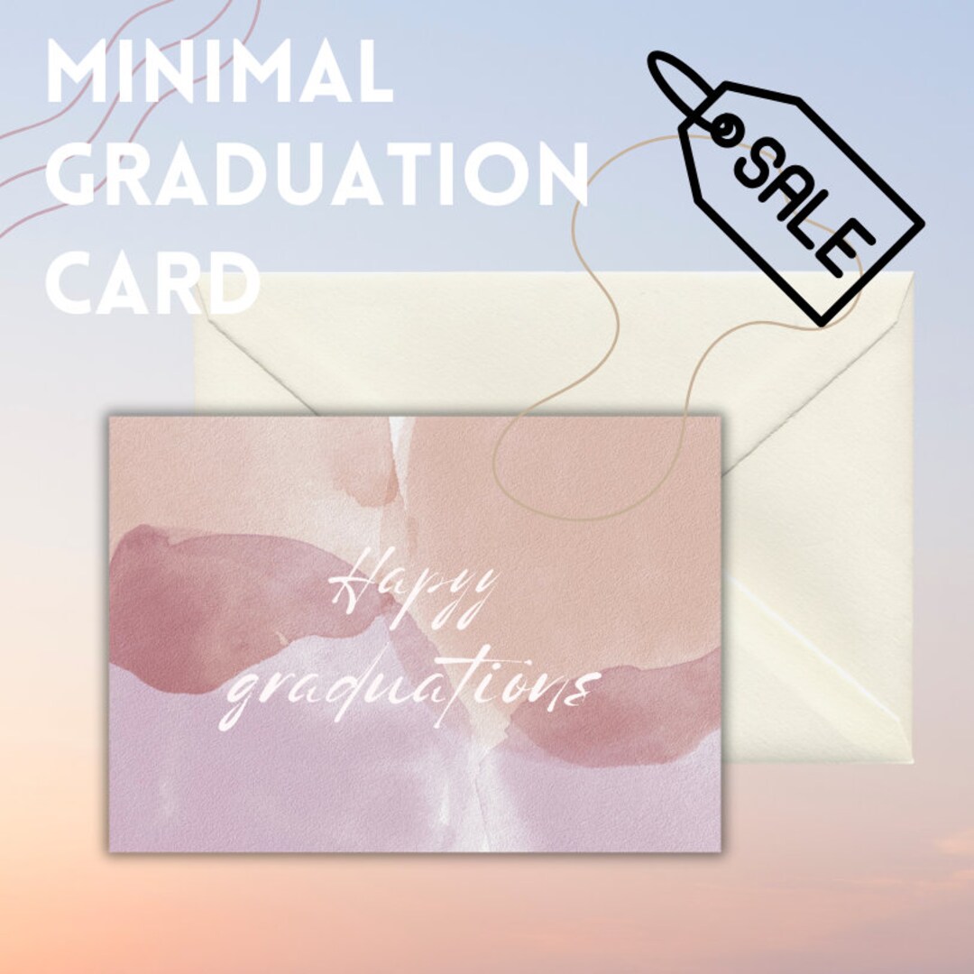 Minimalist Printable Graduation Cards, Congratulations Graduation ...