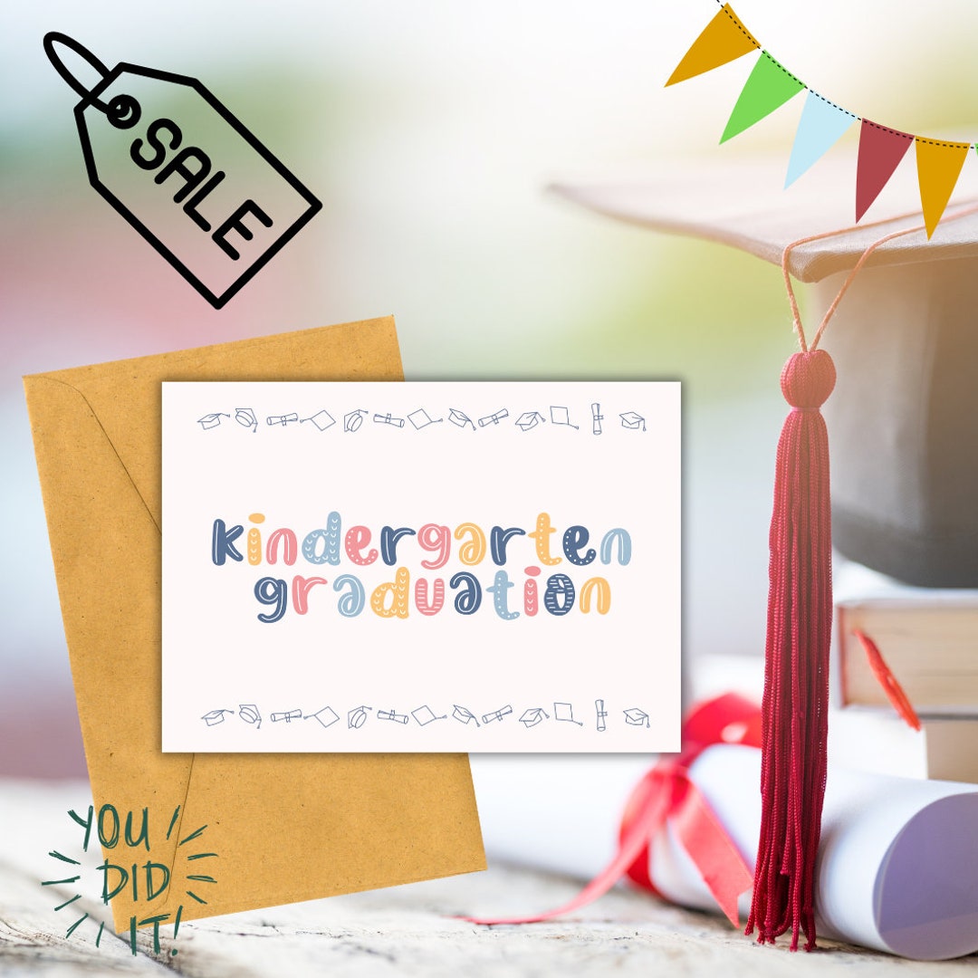 Minimal Preschool Graduation Card, Printable Graduation, Preschool ...