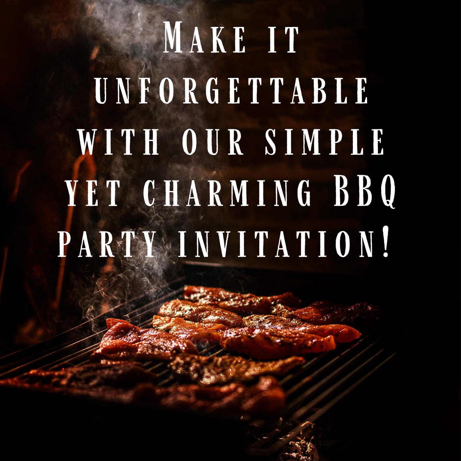 Printable BBQ Party Invitation | Printable Backyard BBQ Invite ...
