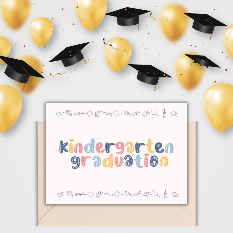 Minimal Preschool Graduation Card, Printable Graduation, Preschool ...