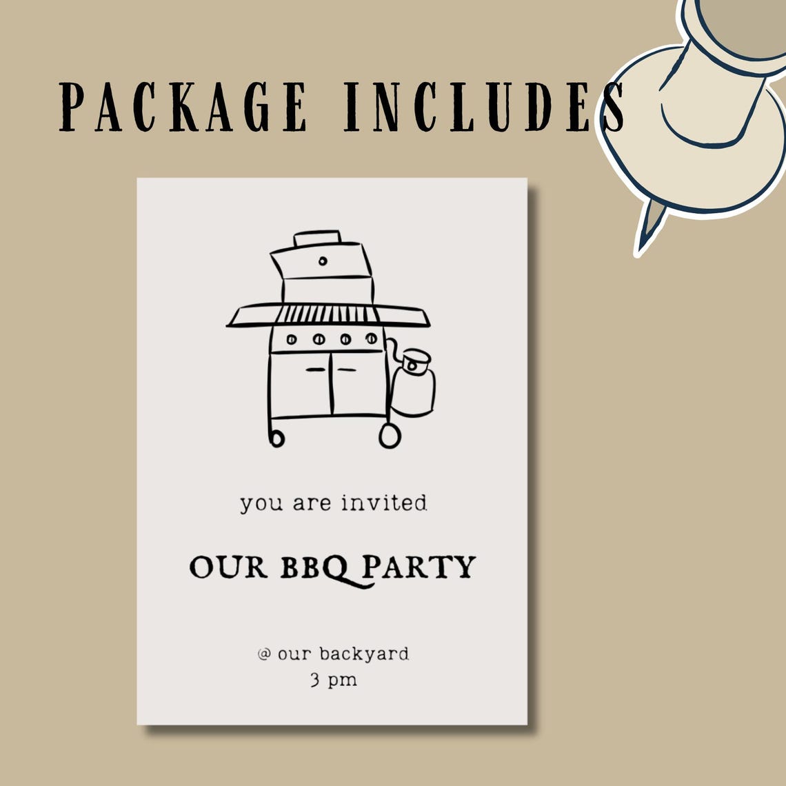 Printable BBQ Party Invitation | Printable Backyard BBQ Invite ...