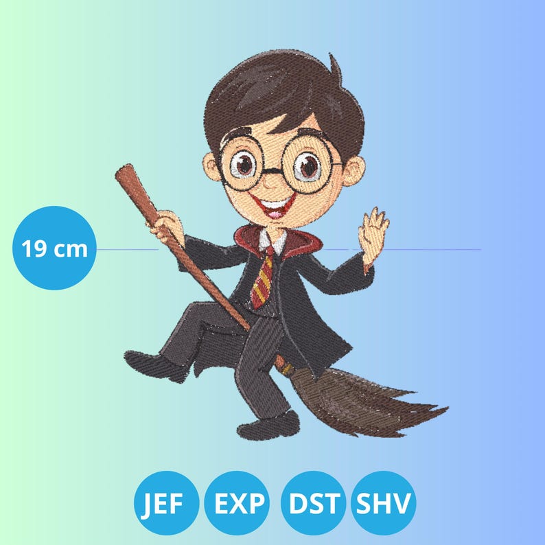 Wizard Machine Embroidery Design: Harry Potter Fan Art (digital File ...
