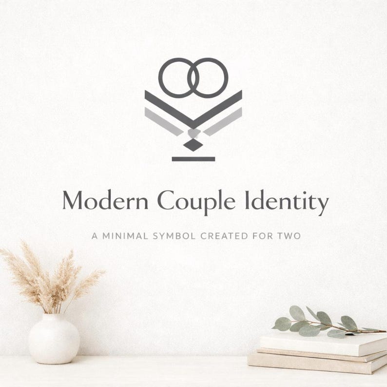 Modern Couple Identity Symbol – Minimal Custom Design for Two - Etsy