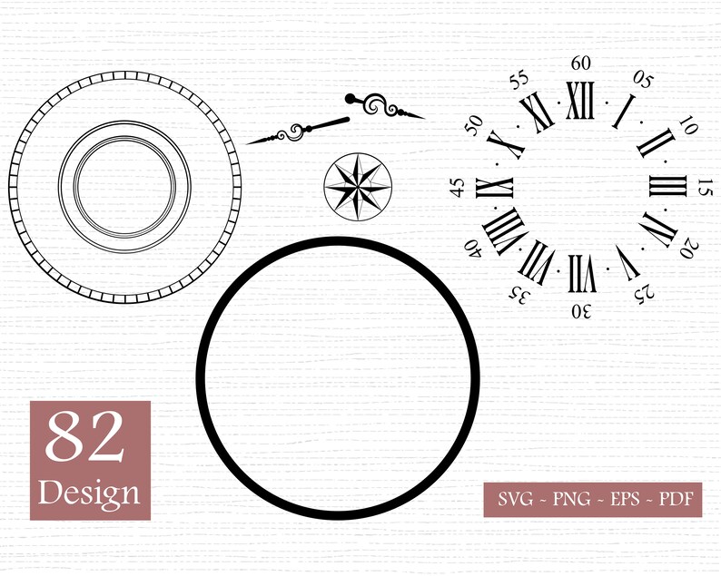 Clock Face Svg, Clock Svg, Clock Numbers Svg, Roman Numeral Clock ...