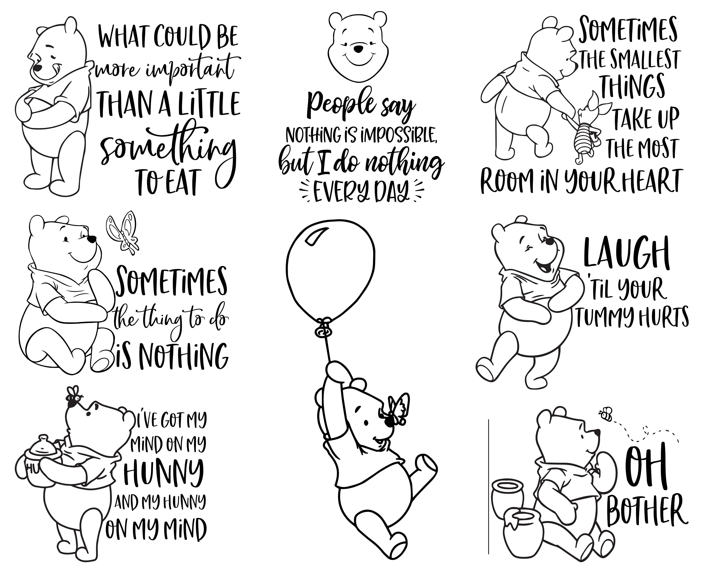 Winnie the Pooh SVG Bundle, Layered Vector Files, Digital Download, Svg ...