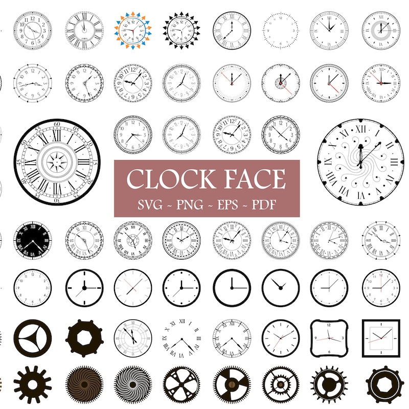 Clock Face Numbers - Etsy