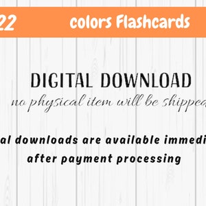 German Vibrant Colors Flashcards for Kids,color German Flashcards for ...
