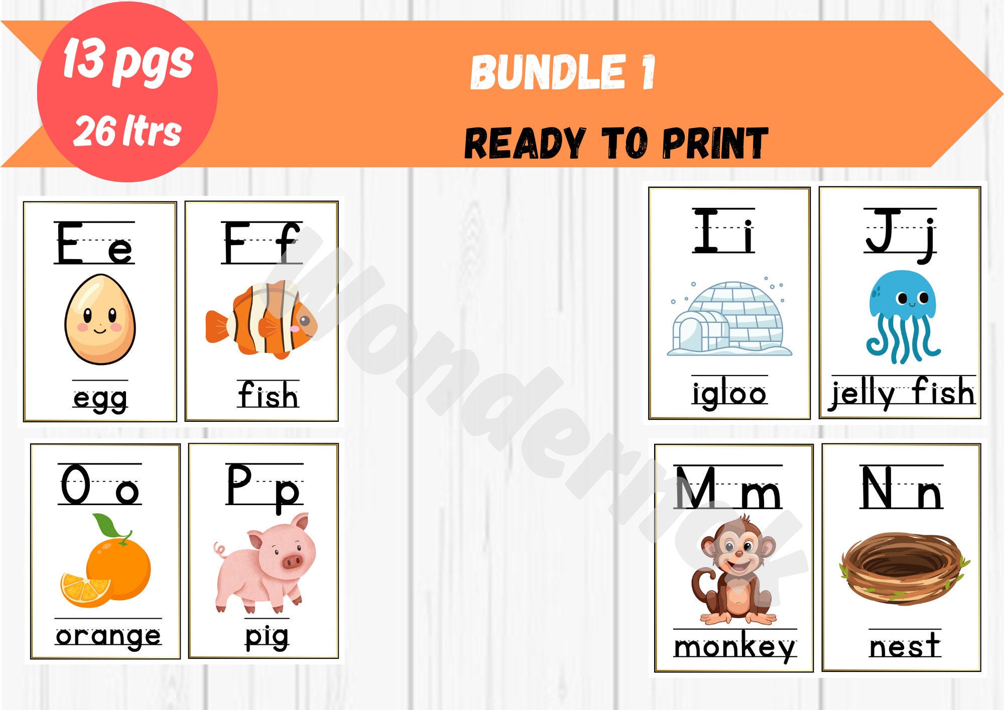 English Alphabets Flash Cards,letters Flash Cards, Printable Cards ...