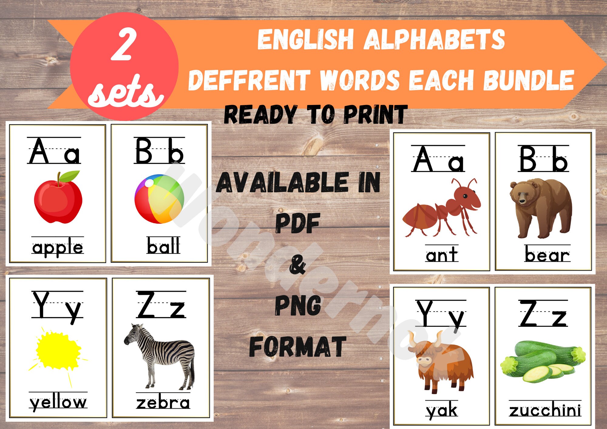 English Alphabets Flash Cards,letters Flash Cards, Printable Cards ...