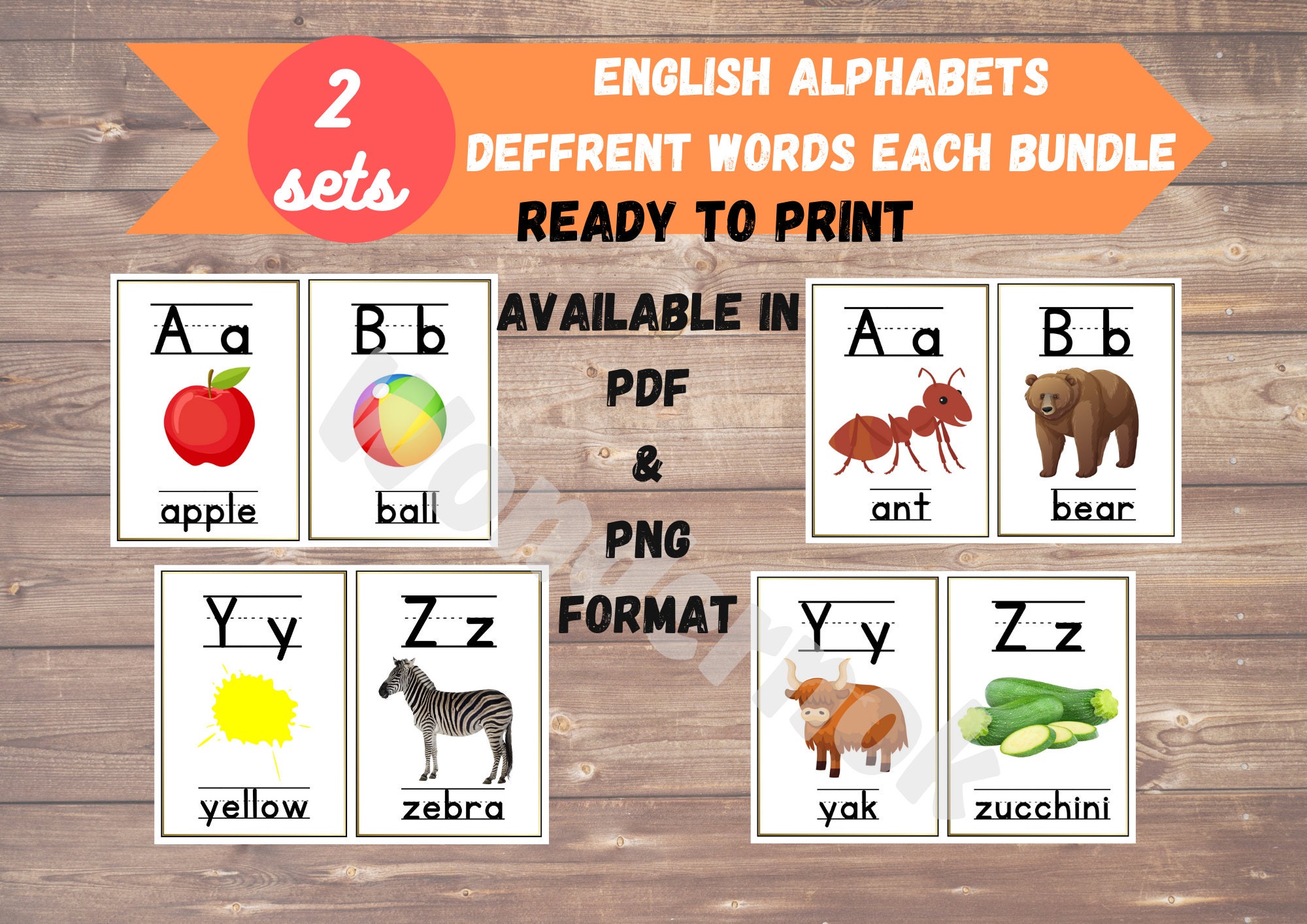 English Alphabets Flash Cards,letters Flash Cards, Printable Cards ...