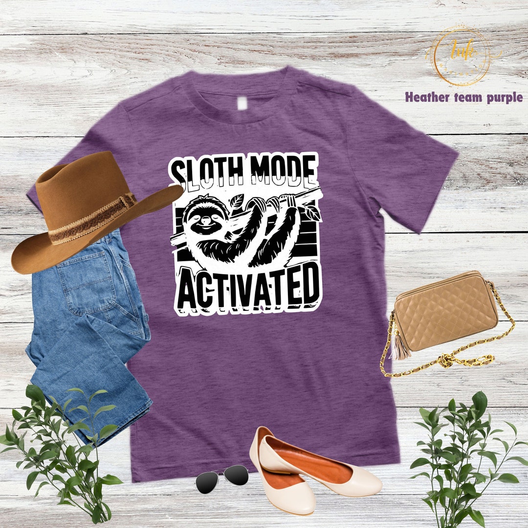 Retro Comic Sloth Mode Activated T, Animal Lover Shirt, Sloth Mode ...