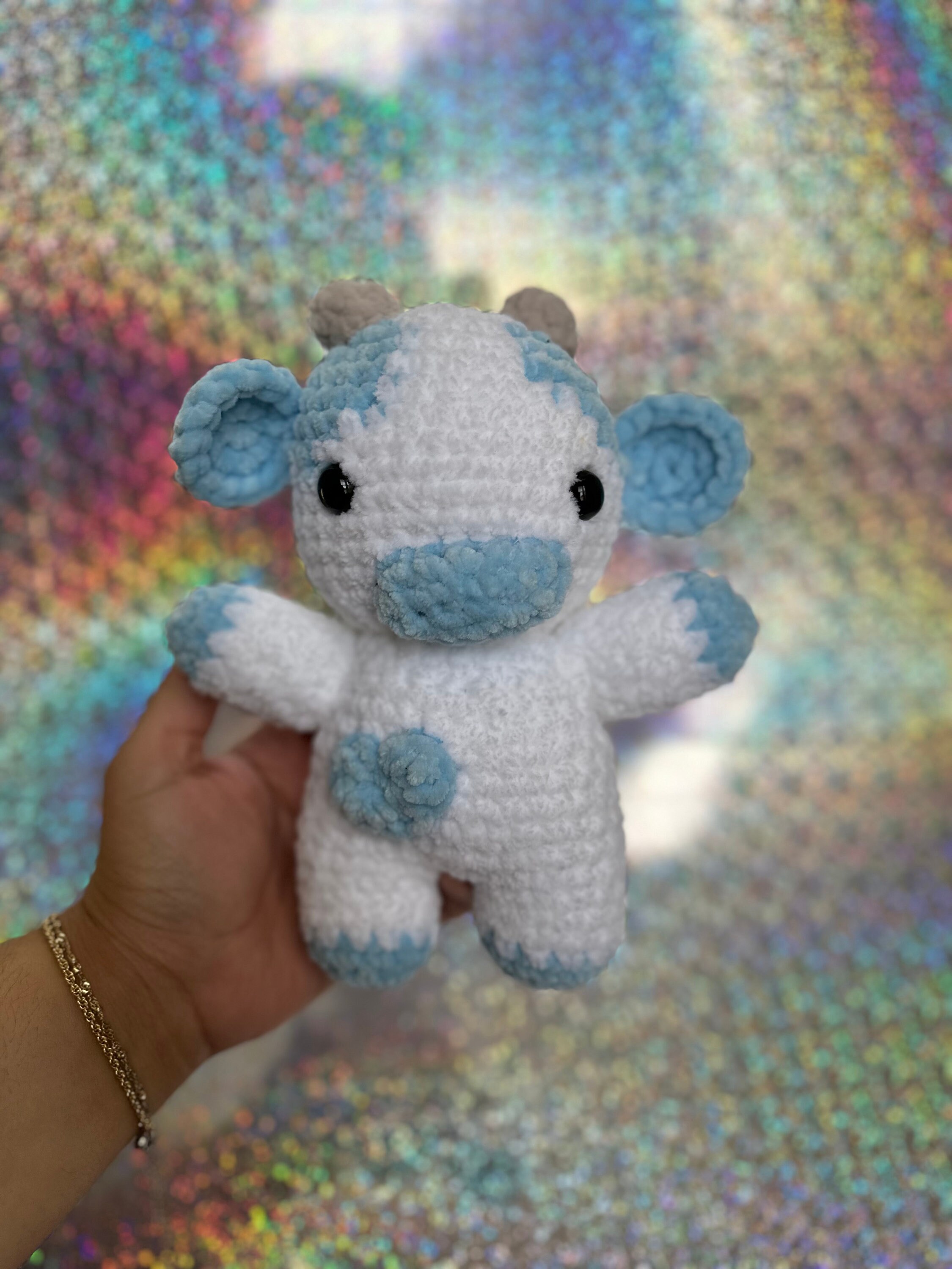 Blue Cow Crochet Plushie, Cow Plushie, Cow Crochet, Blue Cow, Cute Gift ...