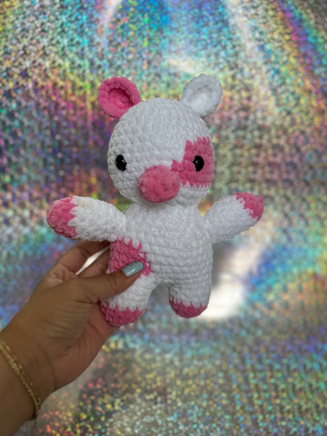 Pink Cow Crochet Plushie, Cow Plushie, Cow Crochet, Pink Cow, Cute Gift ...