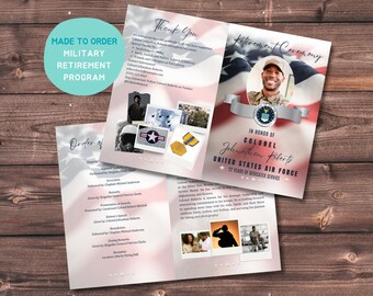 ALL BRANCHES Custom Military Retirement Program - Etsy