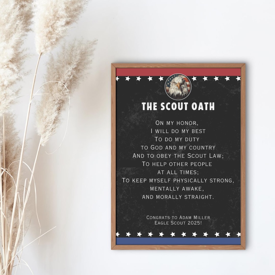 Scout Oath Print (2 Pages) – Inspiring Wall Art, Unique Scout Gift ...