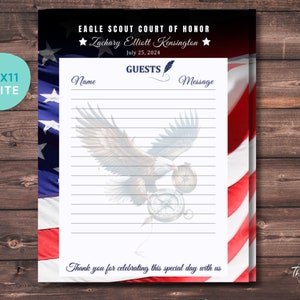 Court of Honor Eagle Scout Sign in Sheet - Etsy