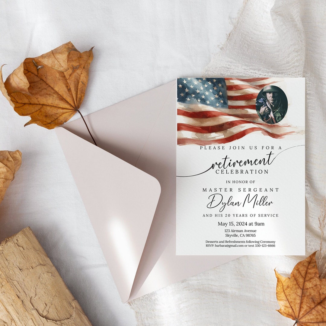 Military Retirement Invitation, United States Marine Corps Ceremony ...