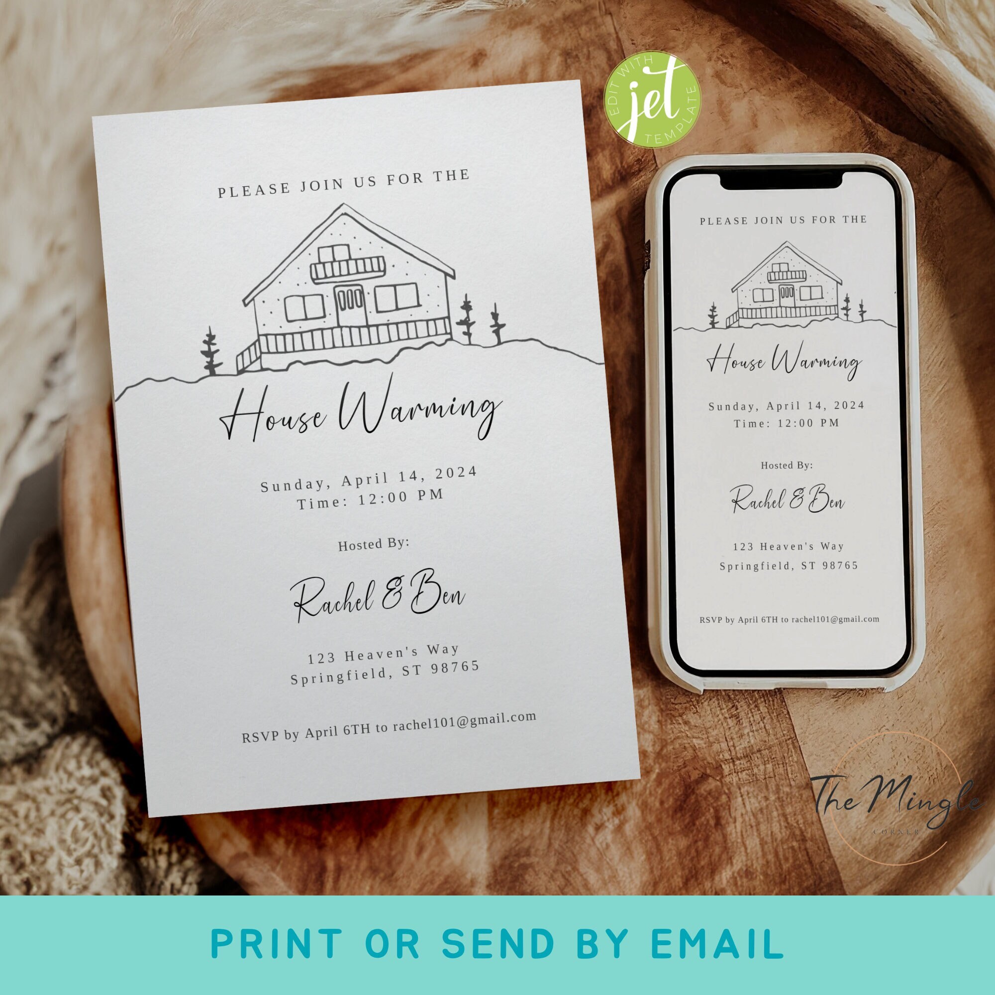 Housewarming Invitation Template Bundle, Digital Download, House ...