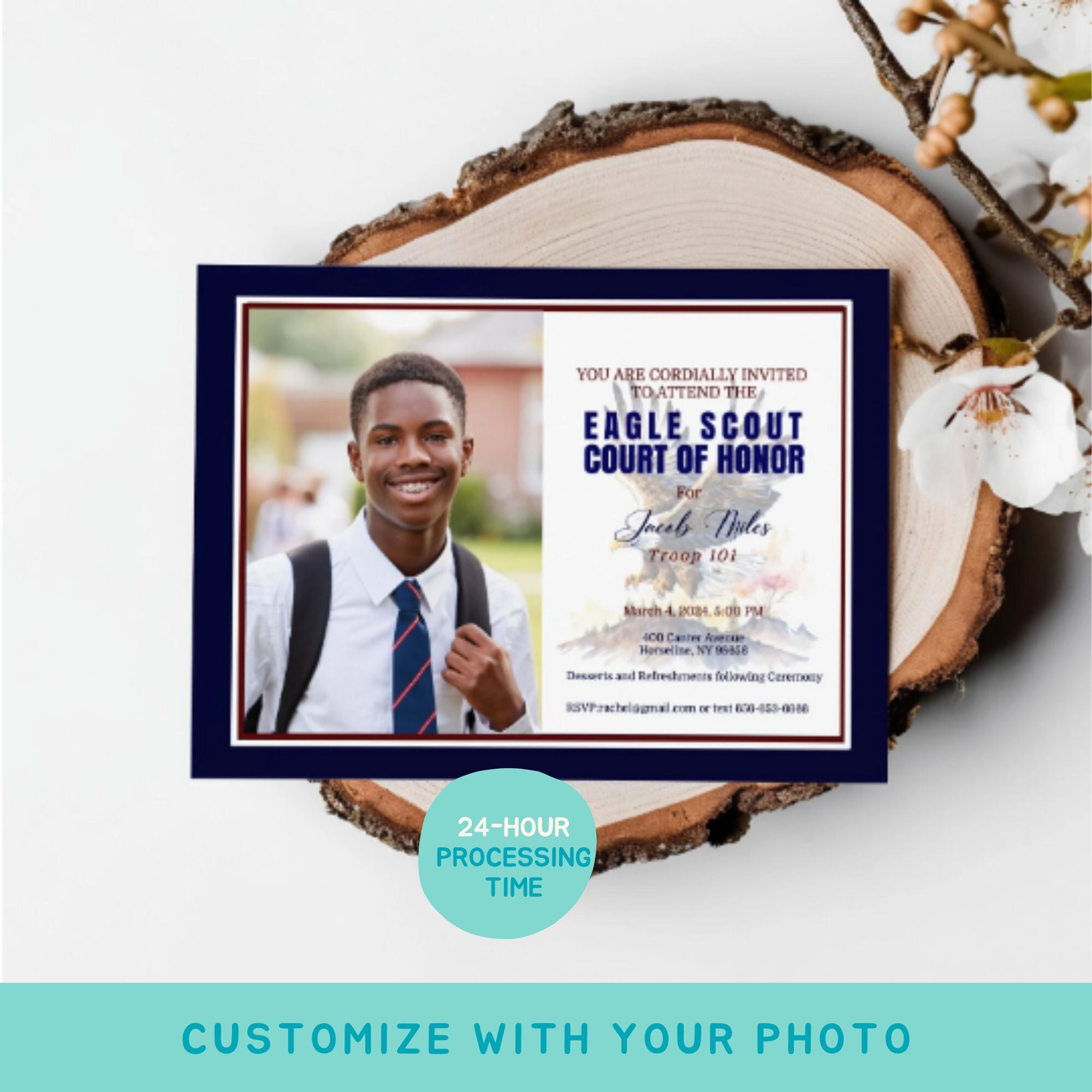 Court of Honor Invitation Eagle Announcement Ceremony Invite, Court of ...