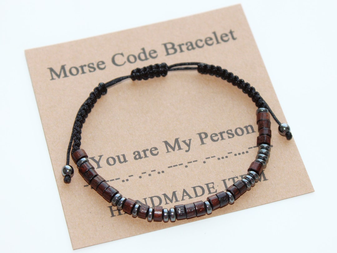 Personalized Morse Code Bracelet, You Are My Person, Anniversary ...