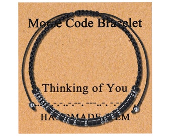 Personalized Morse Code Bracelet, I Love You, Anniversary Birthday Gift, Custom Bracelet ...