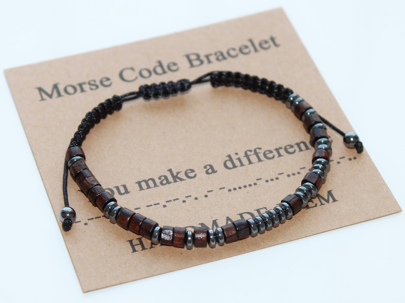 Personalized Morse Code Bracelet, You Make a Difference, Anniversary ...