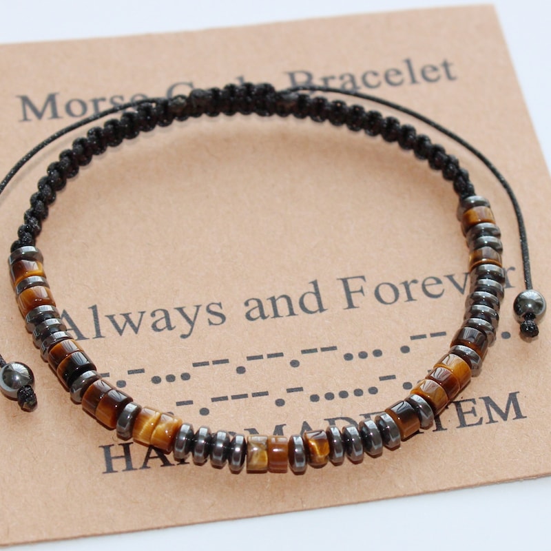 Morse Code Bracelet - Etsy