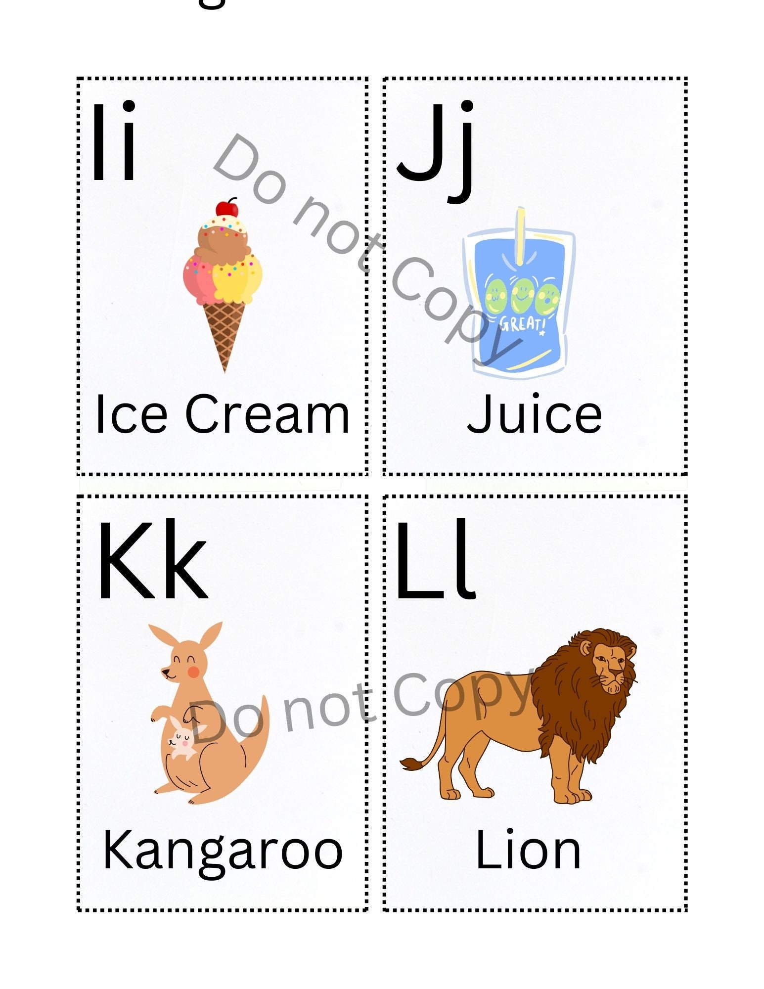26 Printable Alphabet Flashcards | ABC Printable Picture | Toddler ...