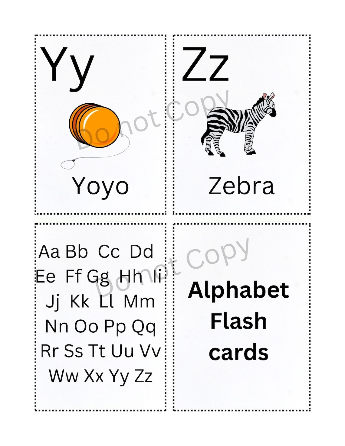 26 Printable Alphabet Flashcards | ABC Printable Picture | Toddler ...
