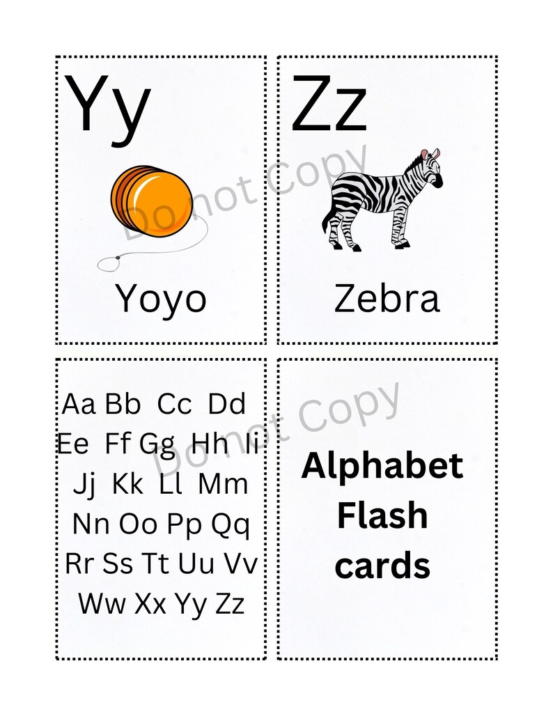 26 Printable Alphabet Flashcards | ABC Printable Picture | Toddler ...