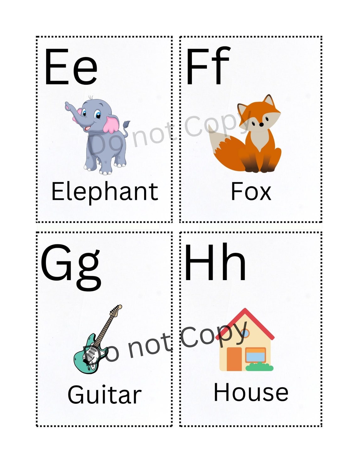 26 Printable Alphabet Flashcards | ABC Printable Picture | Toddler ...