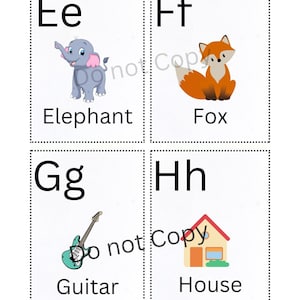 26 Printable Alphabet Flashcards | ABC Printable Picture | Toddler ...