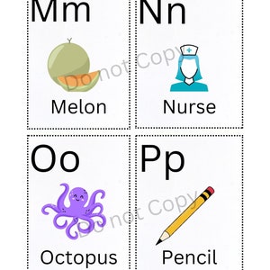 26 Printable Alphabet Flashcards | ABC Printable Picture | Toddler ...