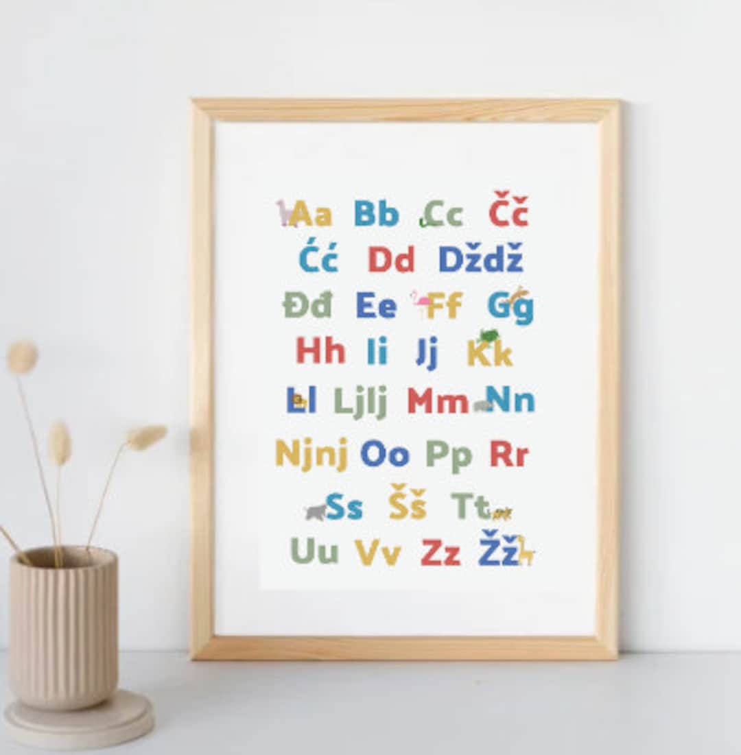 Abeceda Downloadable Print - Bosnian Croatian Serbian Alphabet ...